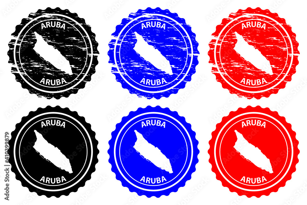 Aruba - rubber stamp - vector, Aruba island map pattern - sticker ...