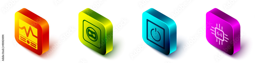 Set Isometric Electrical Measuring Instruments Electrical Outlet Electric Light Switch And