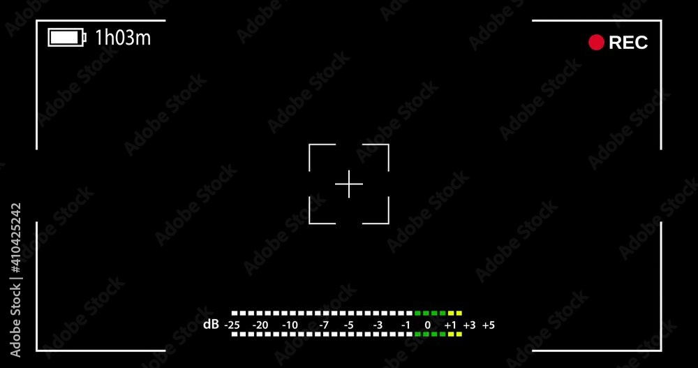 Camera viewfinder. Camera Recording with Alpha Channel and animated REC ...