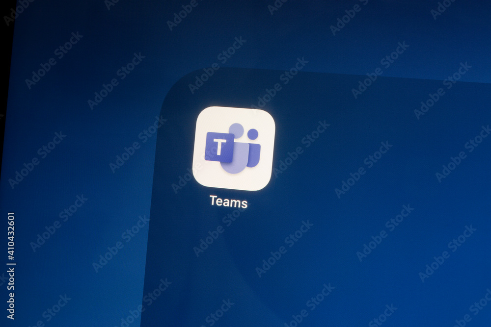 Ostersund, Sweden - Feb 3, 2021: Microsoft Teams app icon.. Teams is a ...