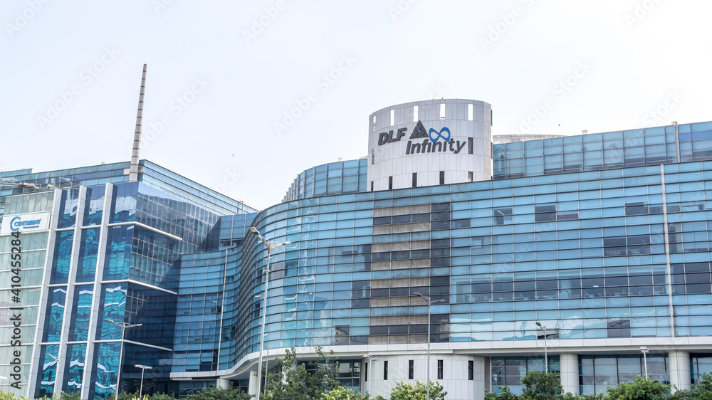 Architecture of DLF Cyber City also known as Cyberhub, gurgaon Stock ...