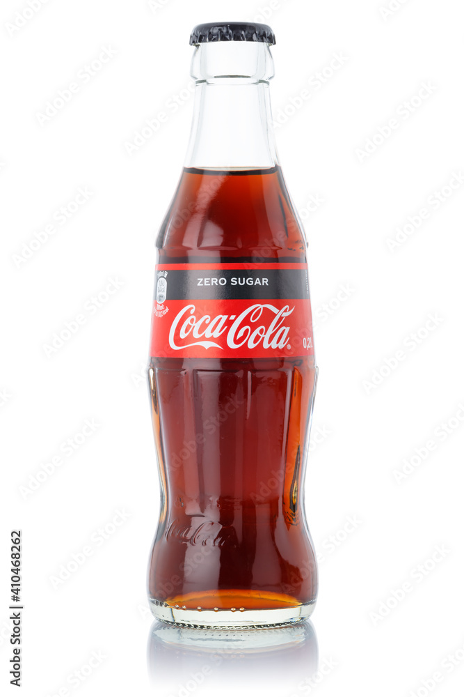 Coca Cola Coca-Cola Coke Zero Sugar lemonade soft drink bottle isolated ...