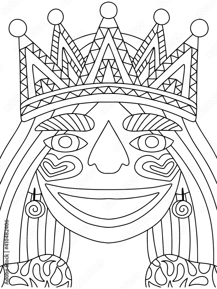 Mardi Gras Crown Coloring Pages
