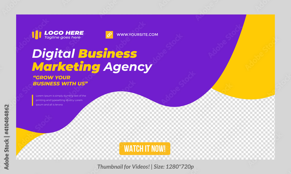 Editable Thumbnail template for videos Premium Vector thumbnail design ...