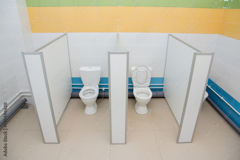 Toilet in kindergarten. Toilet in kindergarten. Children's hygiene in a ...