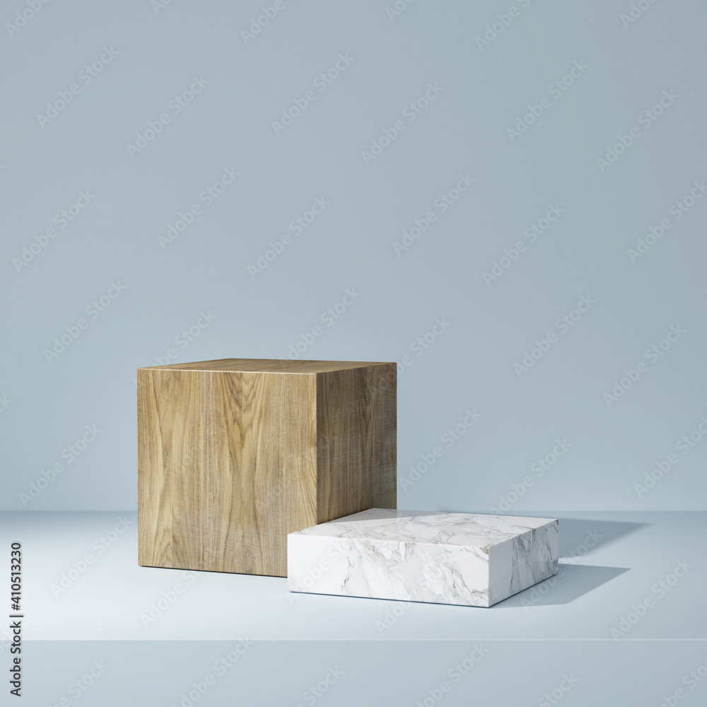 Cube mockup podium for product presentation, 3d render, 3d illustration ...