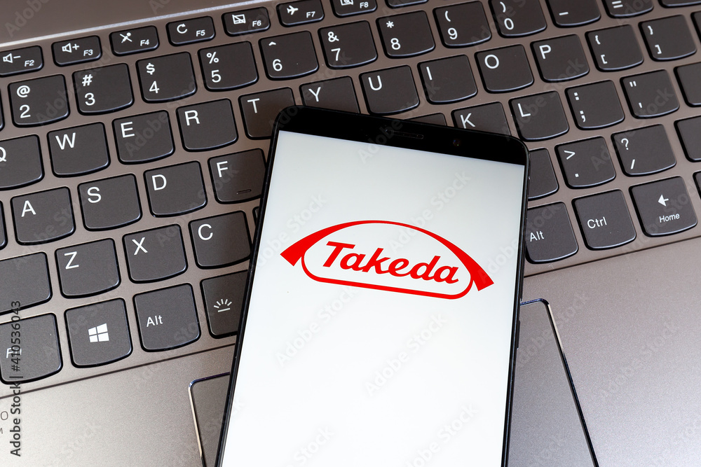 Toronto, Canada - January 31, 2021: Takeda logo on smartphone screen on ...