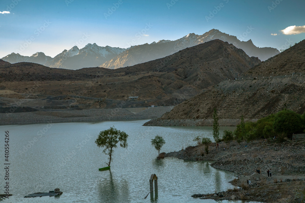 landscapes with mountains , trees and clouds from Karakorum and ...