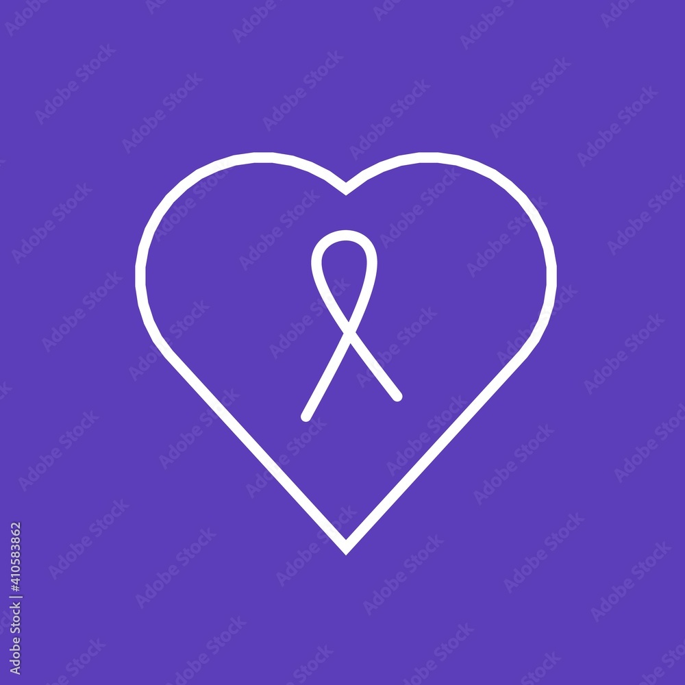 purple awareness ribbon. World Lupus Day. Autoimmune disease. World ...