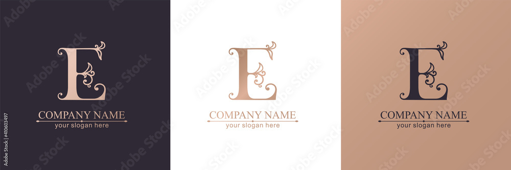 Premium Vector E logo. Monnogram, lettering. Personal logo or sign for ...