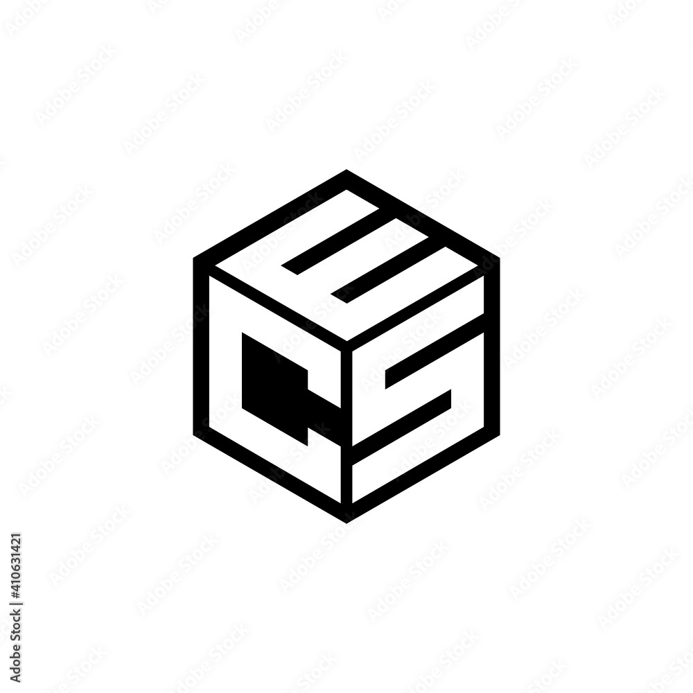 CSE letter logo design with white background in illustrator, cube logo ...