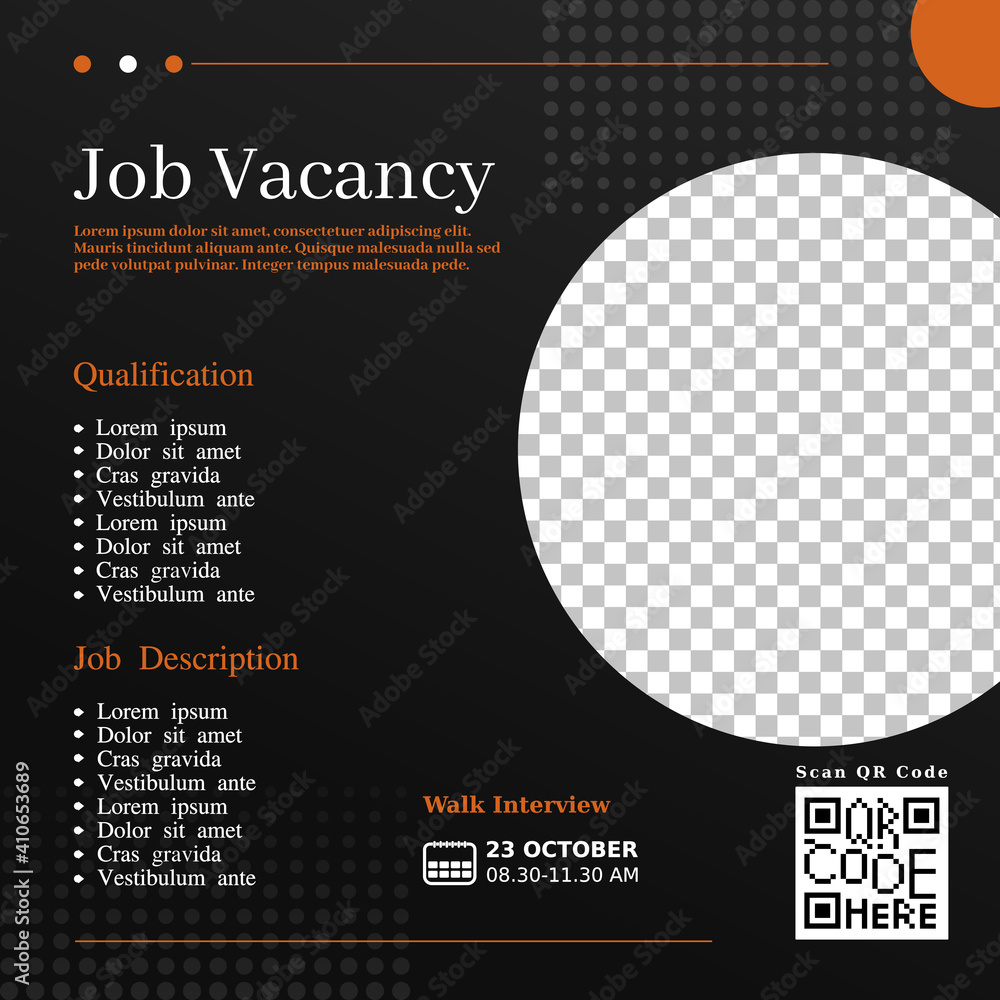 Job vacancy modern template. We are hiring, job vacancy social media ...