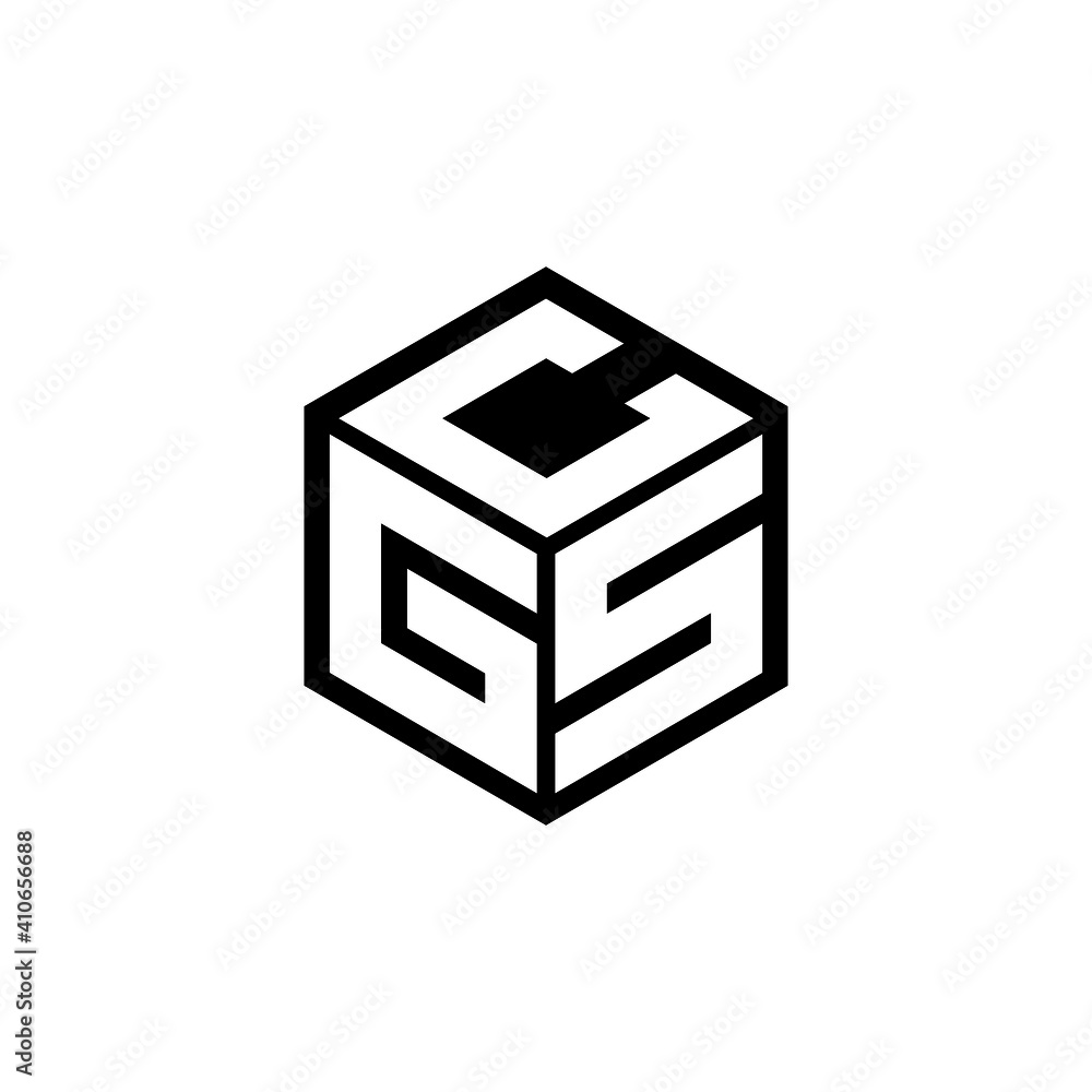 GSC letter logo design with white background in illustrator, cube logo ...