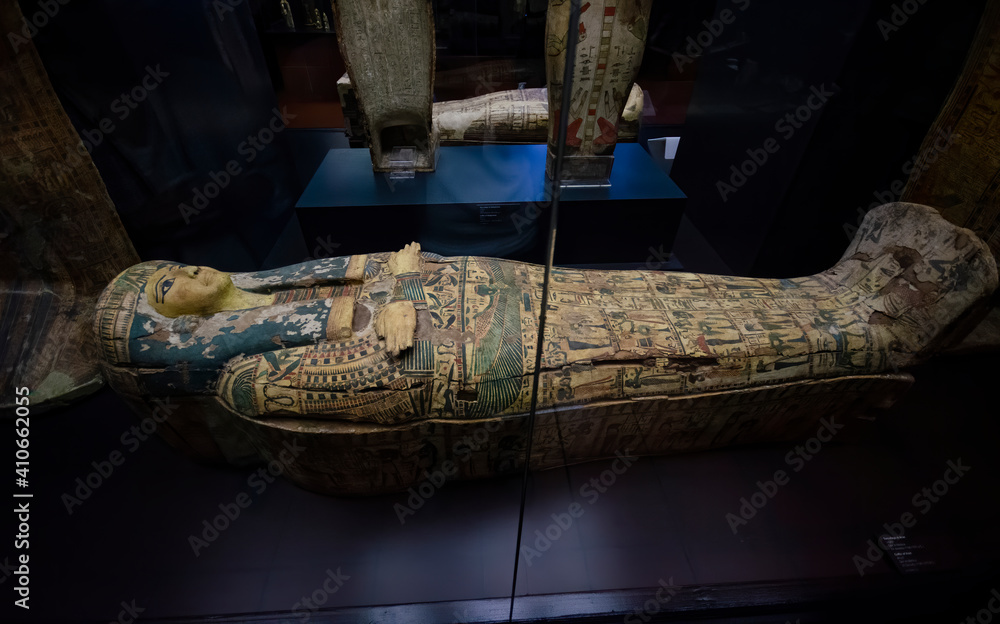 Vatican City, Rome, Italy - 12.10.2019: Ancient Egyptian statues and ...