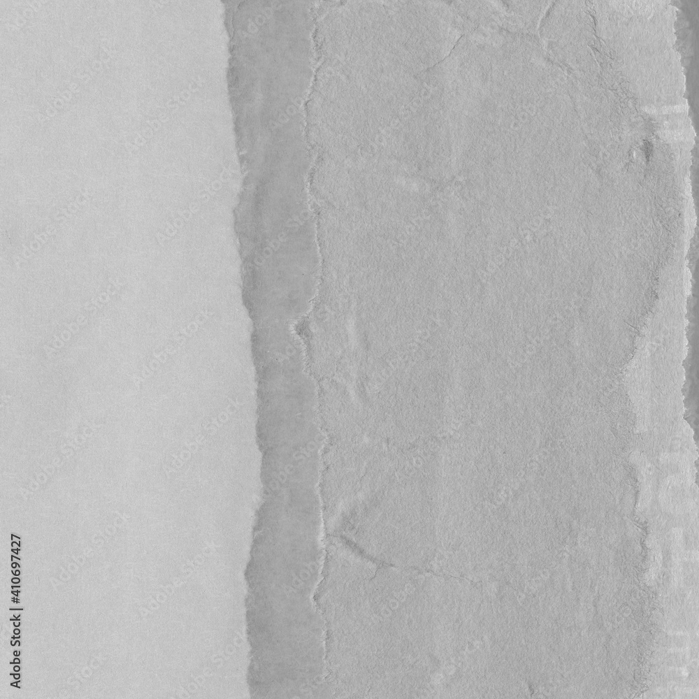 White torn paper collage close-up. Texture made from various paper and ...