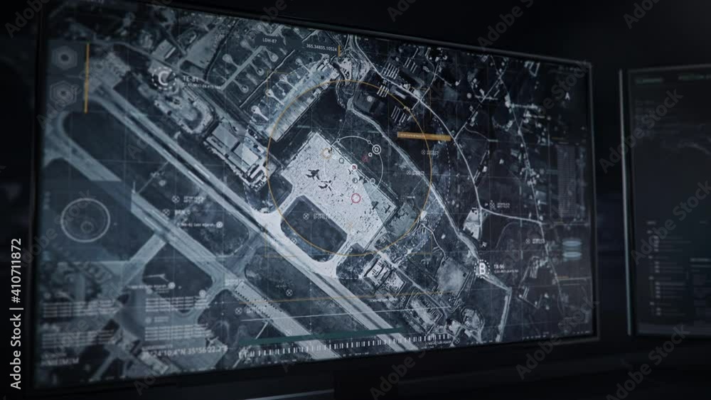 Observing the Enemy Airbase from Above. Using Satellite Images. Zooming ...