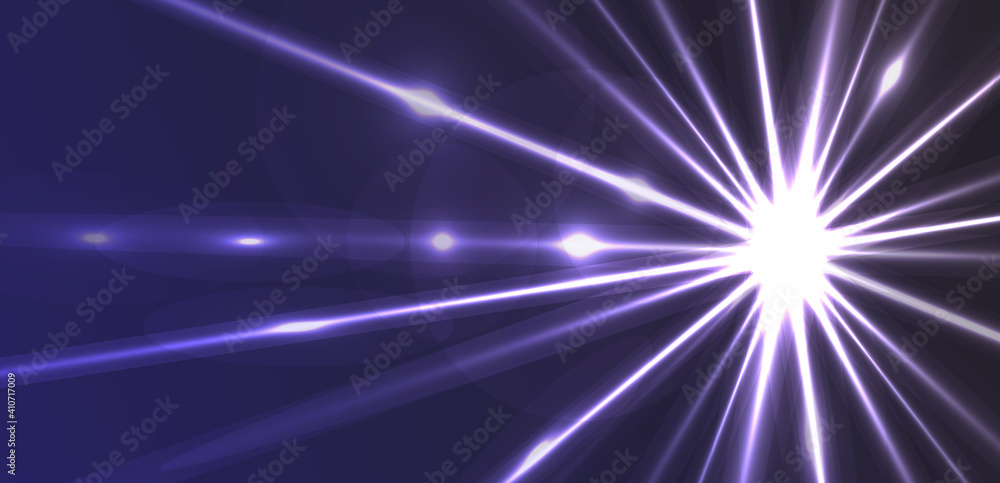Vector background with the star and beams. Stock Vector | Adobe Stock