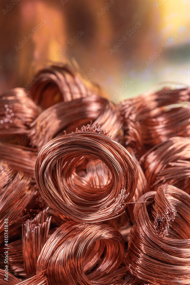 Copper wire scrap secondary raw materials industry wall mural wallpaper ...