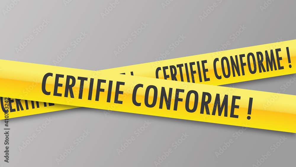 Logo certifié conforme. Stock Vector | Adobe Stock