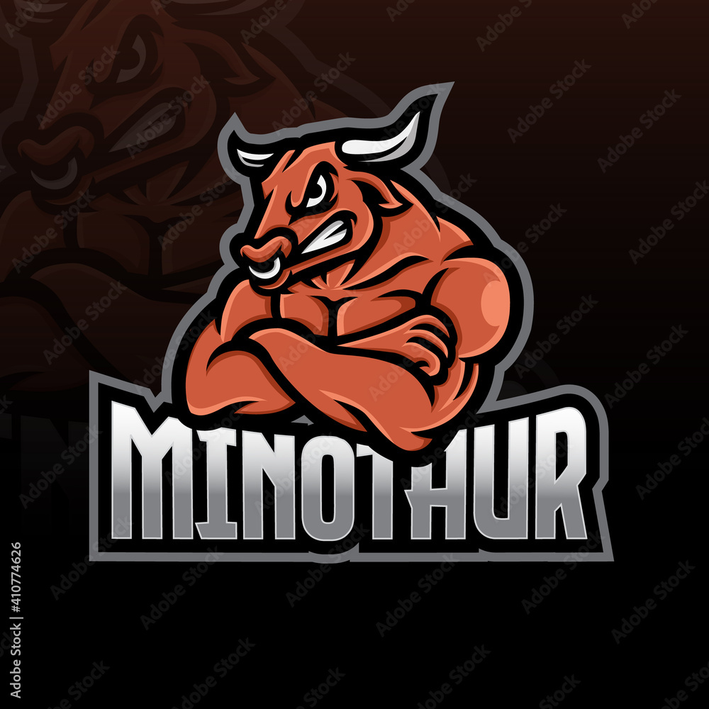 minotaur mascot esport logo Stock Vector | Adobe Stock