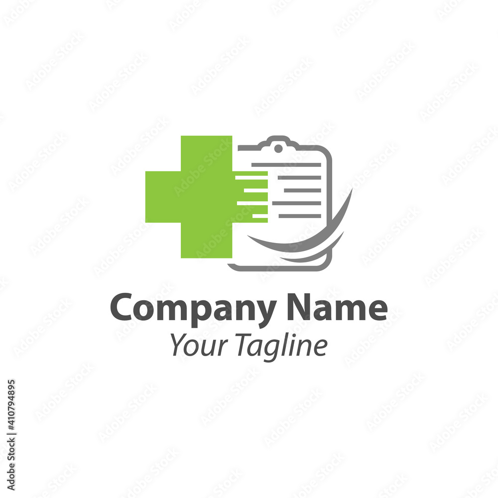 Medical Billing logo, stethoscope and paper concept and medical symbol ...