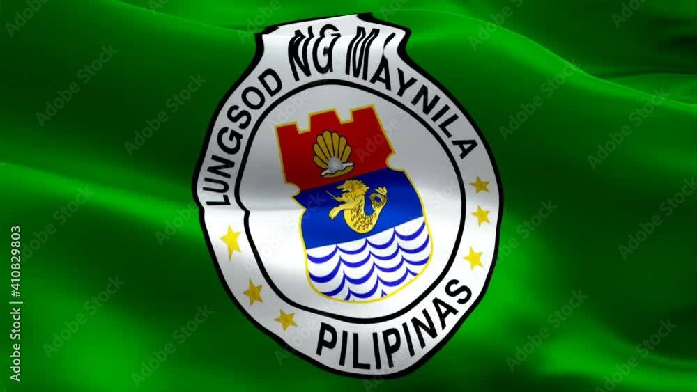 Manila flag Motion Loop video waving in wind. Realistic Manila Flag ...