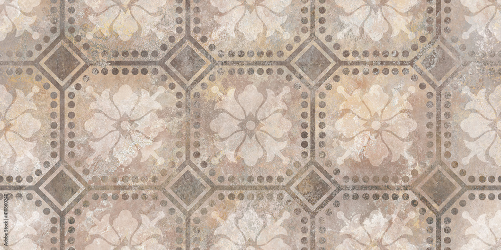 Cement and Concrete Stone mosaic tile. Cement background. cement marble ...