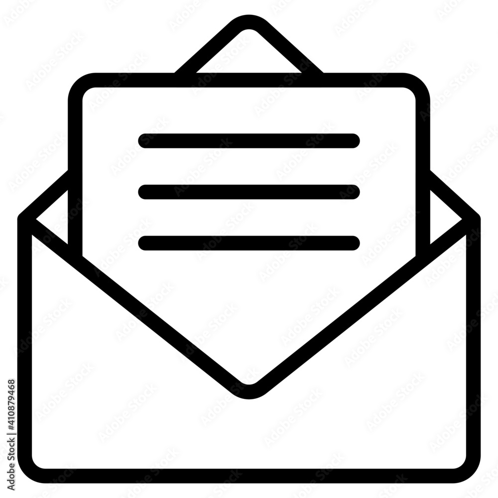letter inside envelope, email icon Stock Vector | Adobe Stock