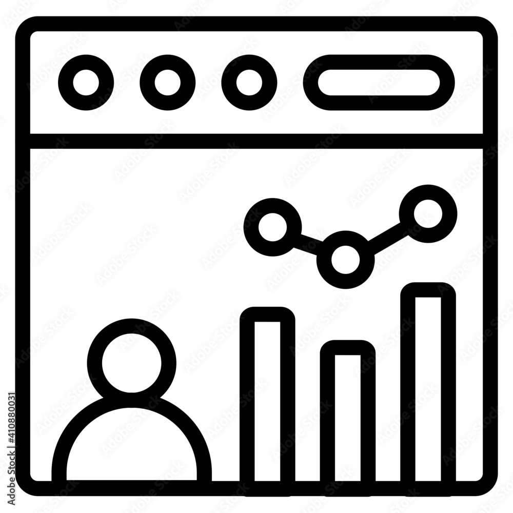 Key performance indicator icon, trendy style Stock Vector | Adobe Stock