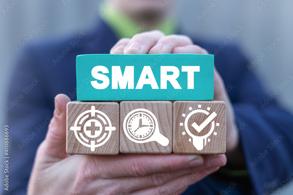 Business concept SMART Goal Setting. Efficient project management ...