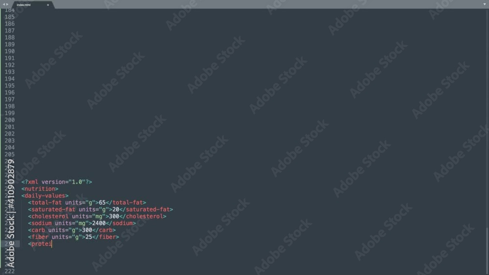 Xml Extensible Markup Language Source Code Typing Effect Xml Ticker Colored Commands Editor
