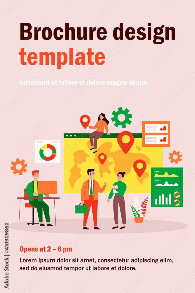 Team of professionals doing global business research. Business people ...