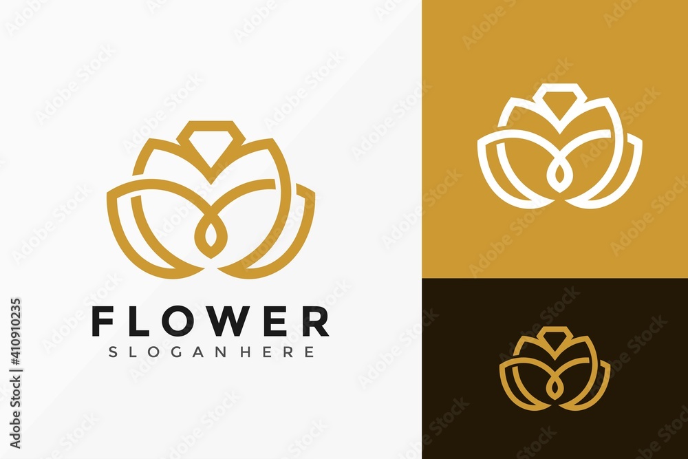 Royal Flower Jewellery Logo Design, Elegant modern Logos Designs Vector ...