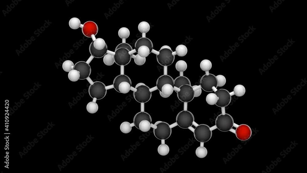 Molecular structure of Testosterone - steroid hormone from the androgen ...