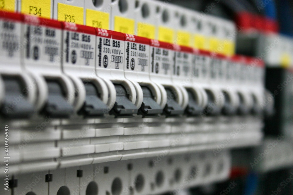 electrical engineering cable clamps technic Stock Photo | Adobe Stock