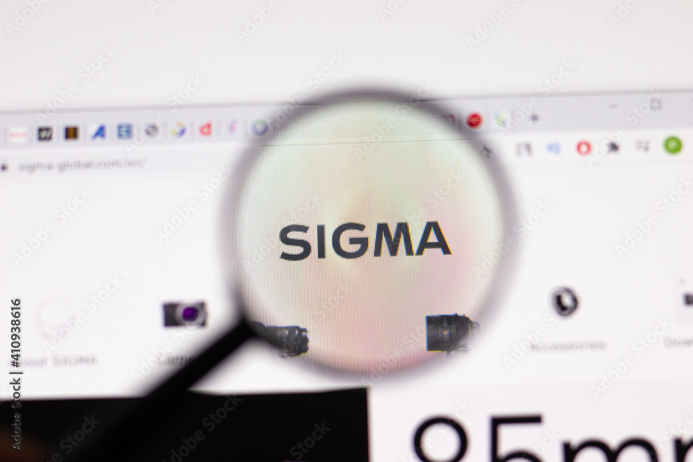 Los Angeles, USA - 1 February 2021: Sigma website page. Sigma-global ...