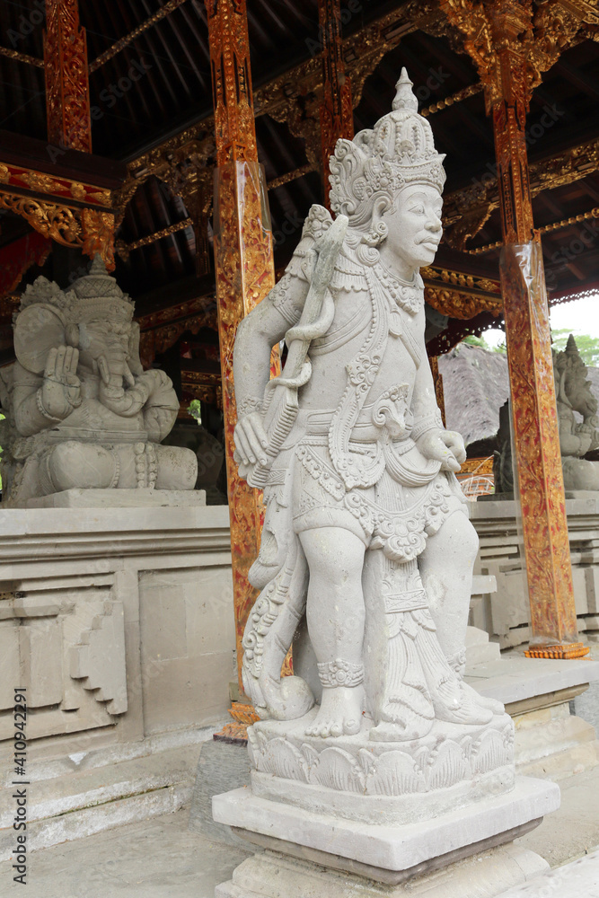 Traditional statue in Balinese Hindu temple Stock Photo | Adobe Stock