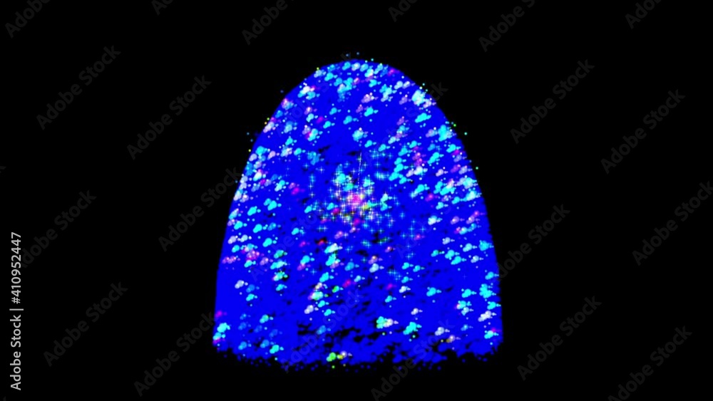 Isolated black background, abstract dome of radiation of sparkling ...