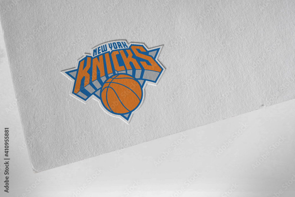 New york knicks logo paper texture 3d illustration Stock Illustration ...