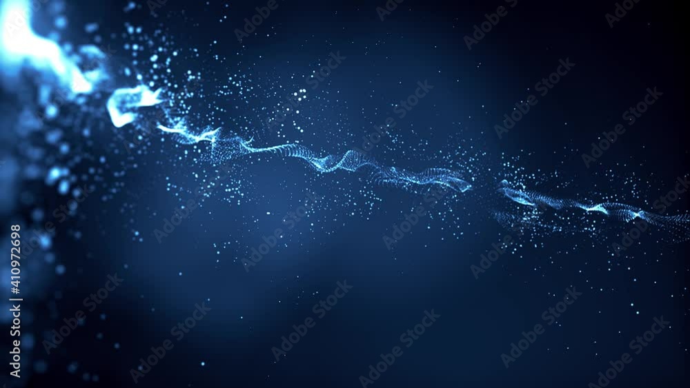 Abstract Light Flowing Particles Landscape Fx Background Loop/ 4k ...
