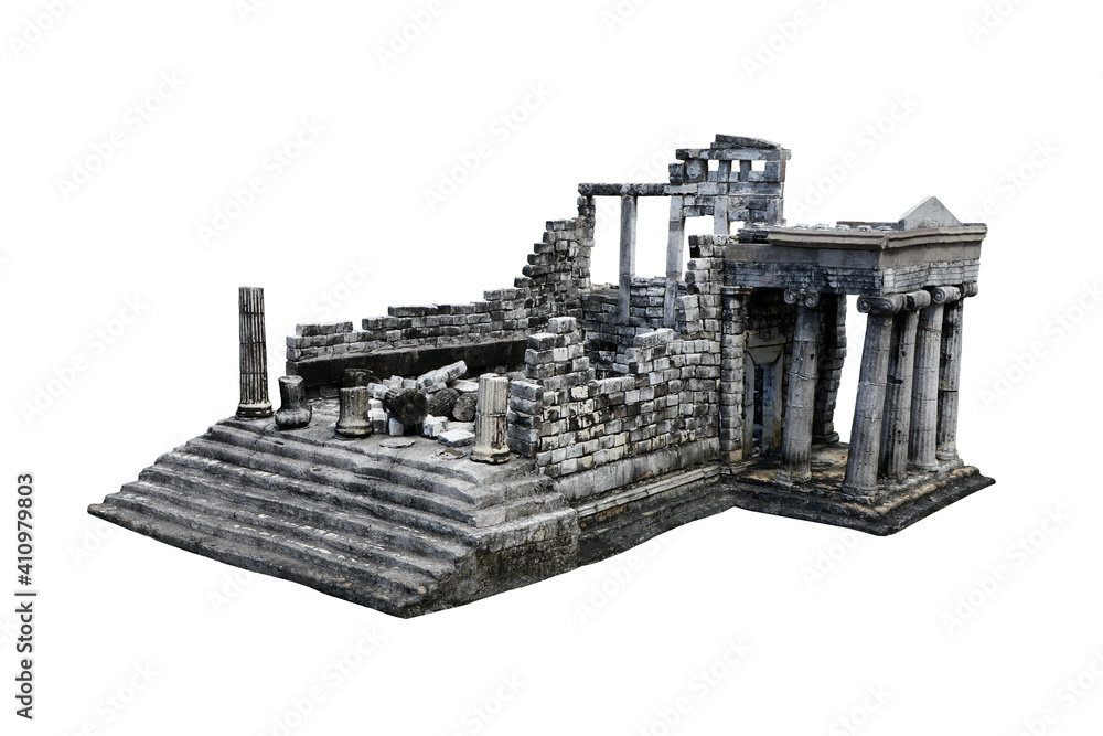 The ancient temple is a building of ancient Greek architecture. Temple ...