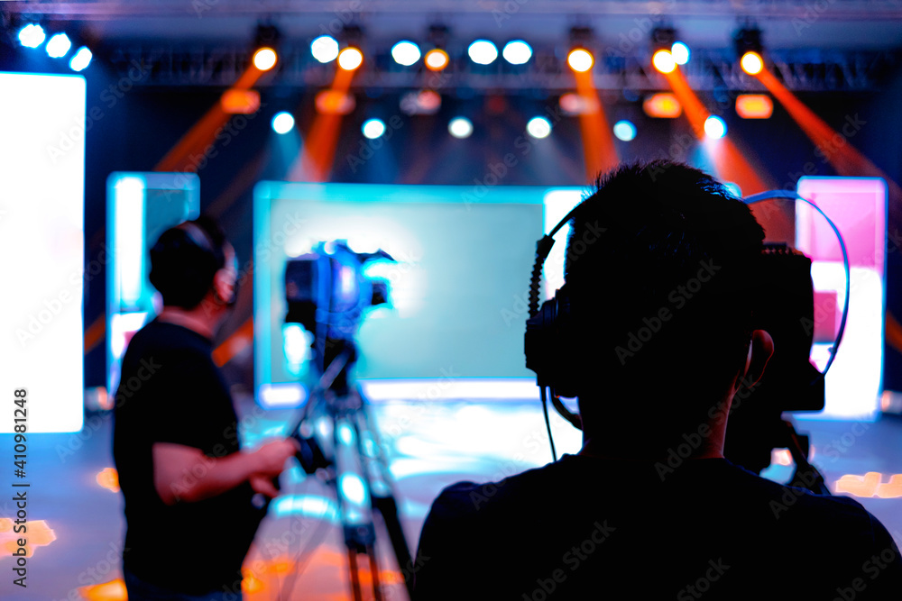 Professional cameraman - covering on event with a video, cameraman ...