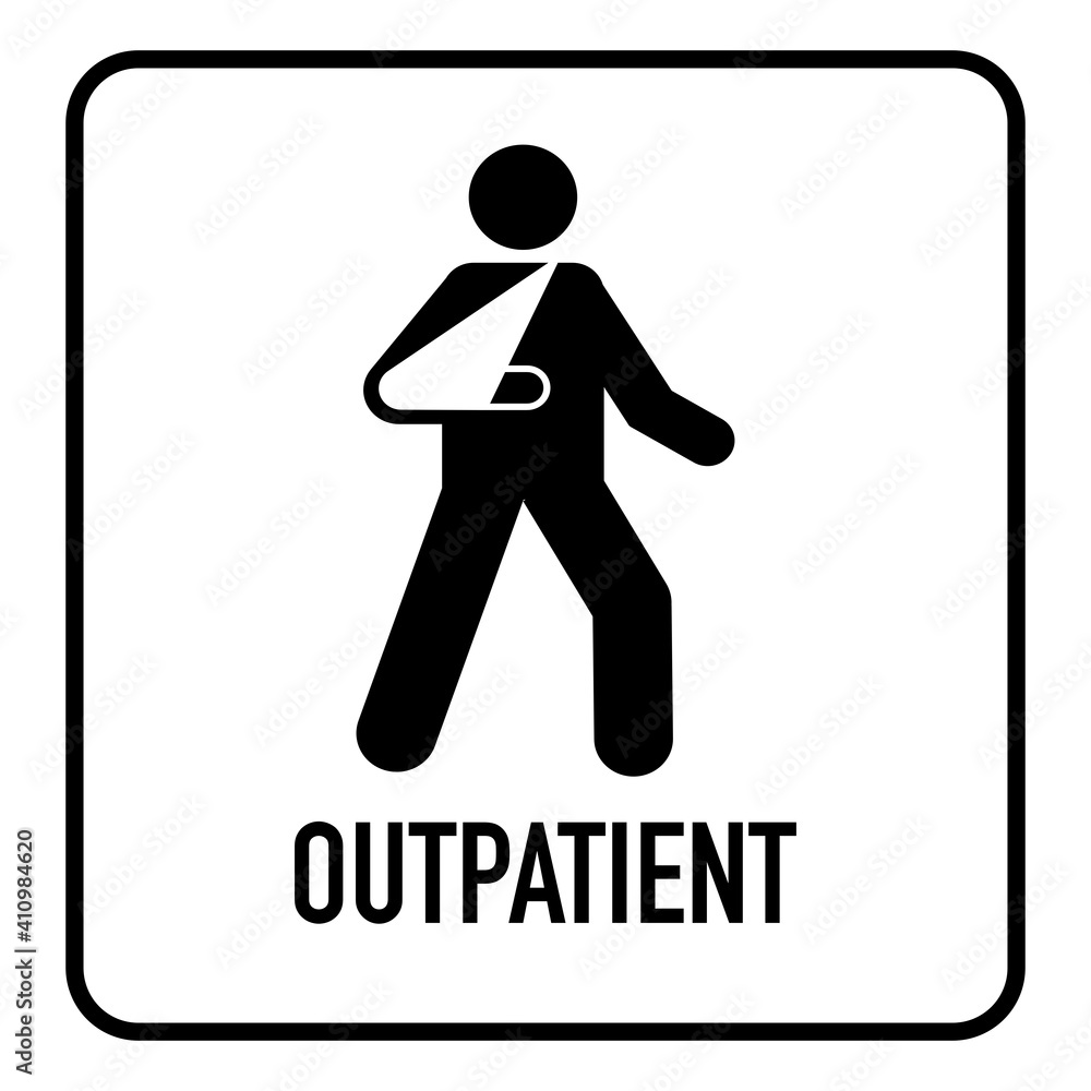 Symbols of clinical and medical service for outpatient, universal ...