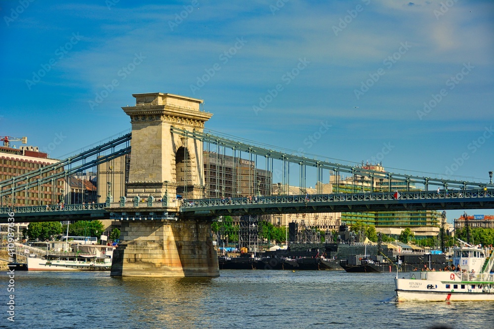 The Széchenyi Chain Bridge Is A Chain Bridge That Spans The River ...