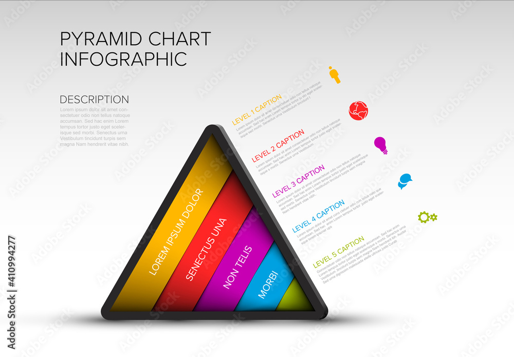 Color Layers Pyramid Infographic Layout Stock Template | Adobe Stock