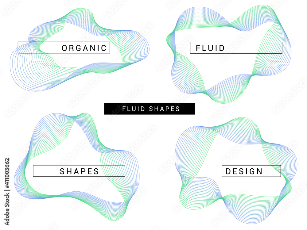 Vector organic fluid shapes big data concept. Abstract tech backdrop ...