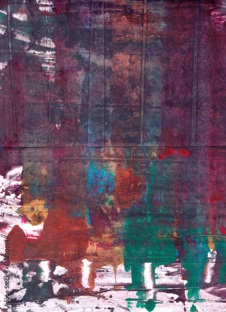 texture. paint roll using Monotypes technique Stock Illustration ...