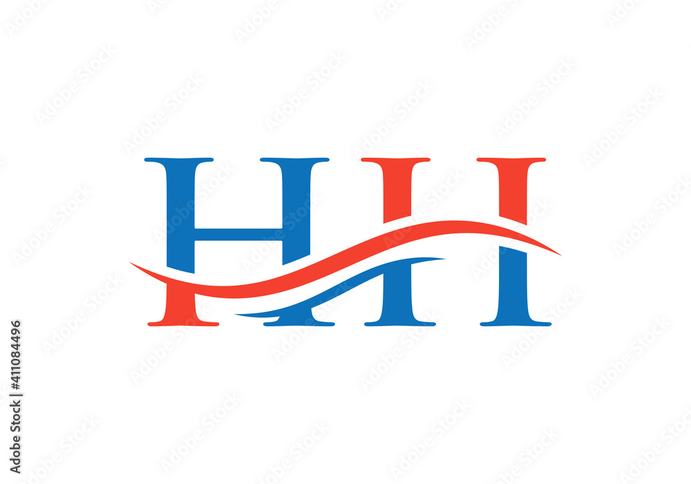 Water Wave HH Logo Vector. Swoosh Letter HH Logo Design for business ...