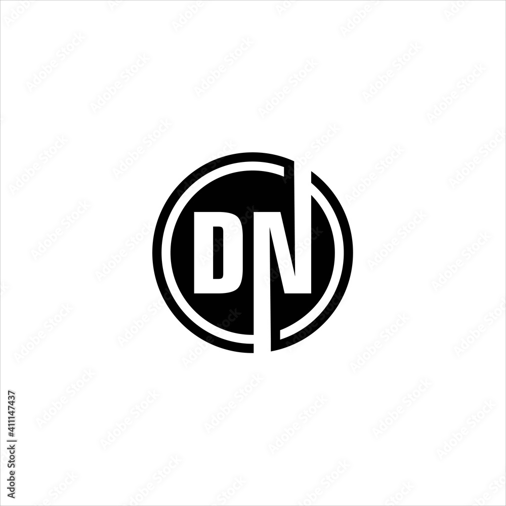 Modern Initial DN Logo Design Vector Stock Vector | Adobe Stock
