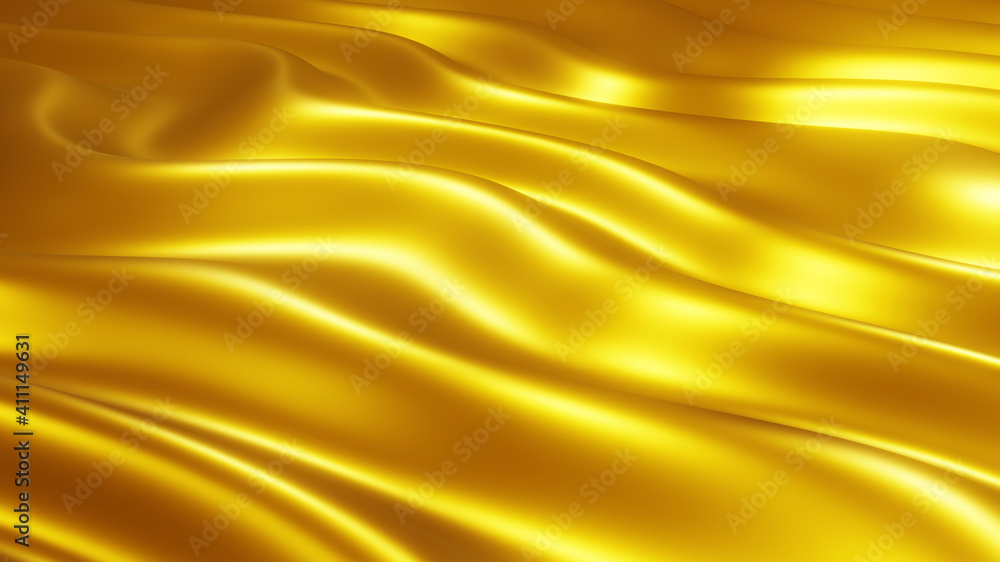 Gold metal texture with waves, liquid golden metallic silk wavy design ...